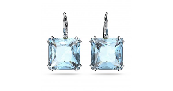 SWAROVSKI Millenia Σκουλαρίκια-Σταγόνα Κρύσταλλο Τετράγωνης κοπής, Μπλε ...