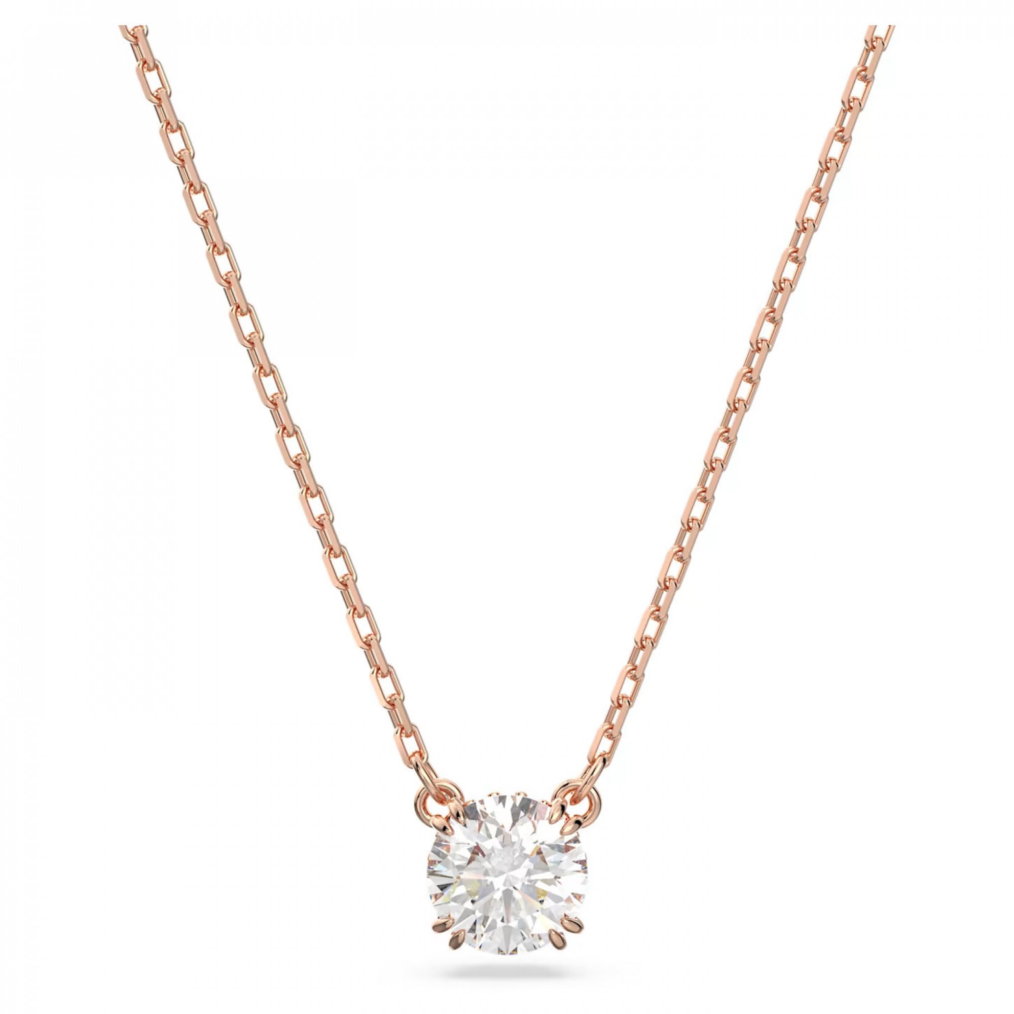 SWAROVSKI Constella Μενταγιόν Στρογγυλή κοπή, Λευκό Ροζ Επιχρυσωμένο ...