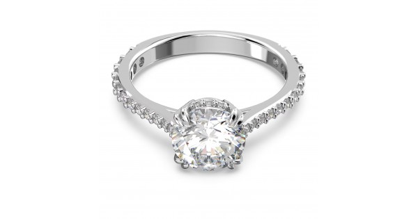 SWAROVSKI Constella Δαχτυλίδι κοκτέιλ κοπή Princess, Pavé, Λευκό ...