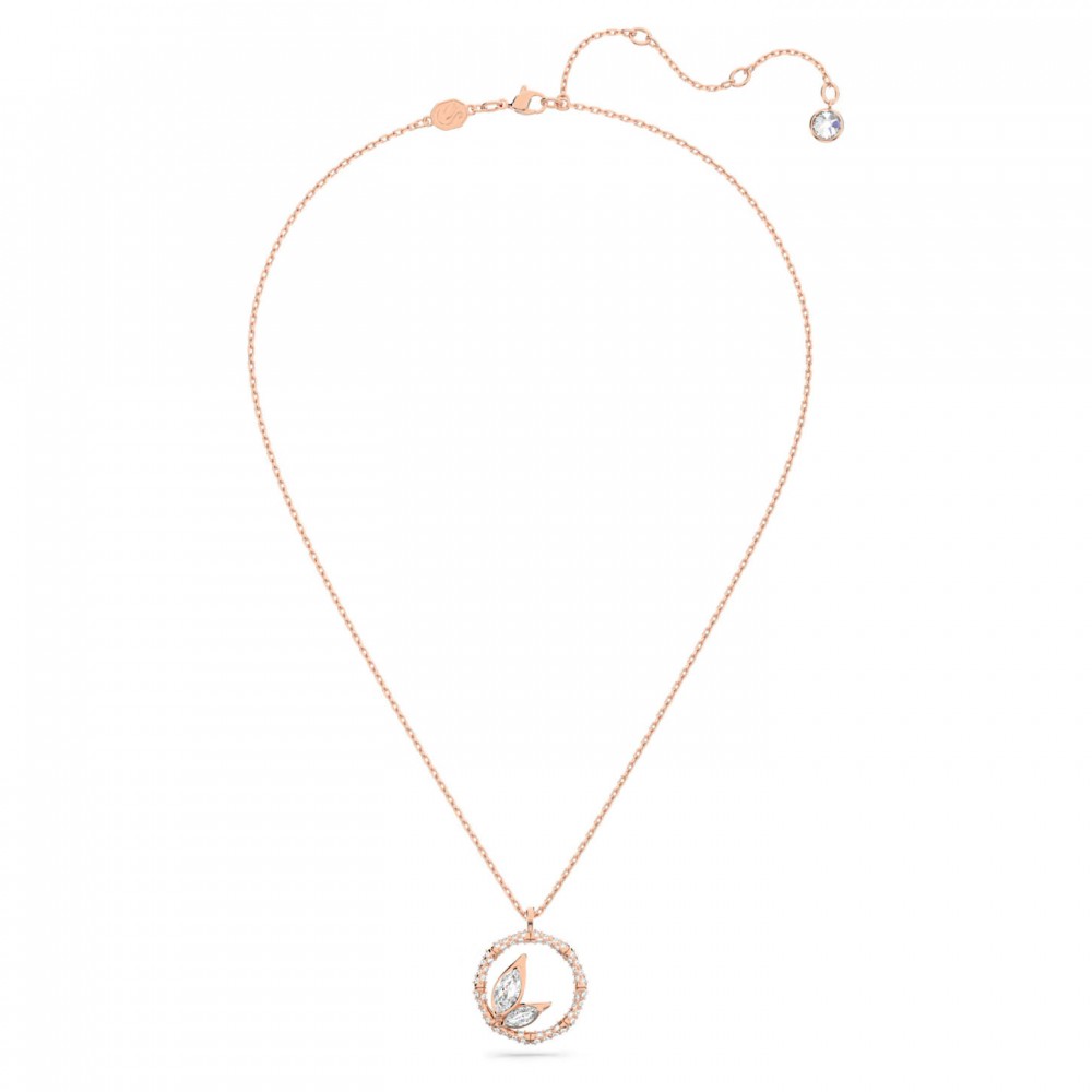 SWAROVSKI Dellium Κολιέ Μπαμπού, Λευκό, Ροζ Επιχρυσωμένο 5645371