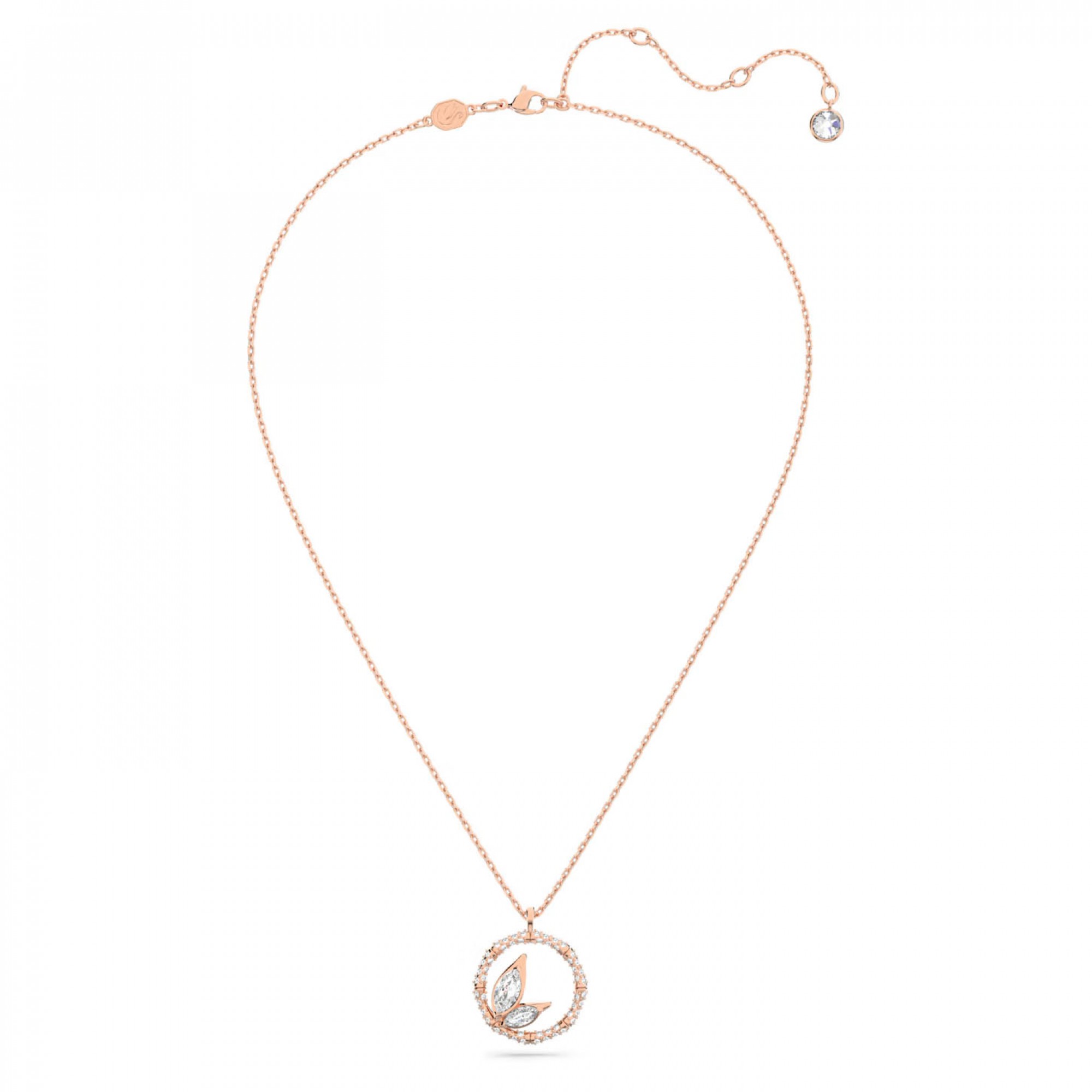 SWAROVSKI Dellium Κολιέ Μπαμπού, Λευκό, Ροζ Επιχρυσωμένο 5645371