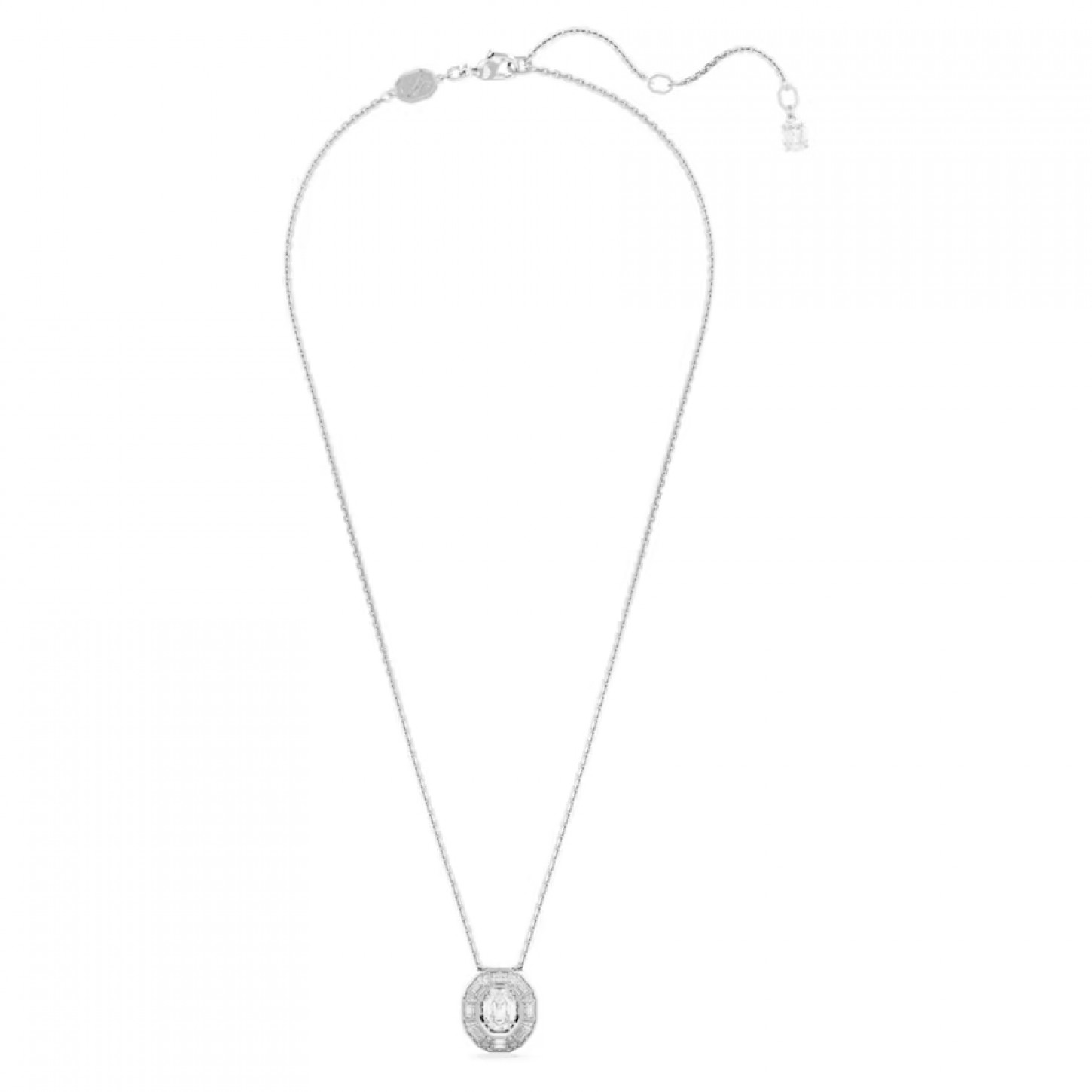 SWAROVSKI Mesmera Κολιέ Οκταγωνική κοπή, λευκό, Επιροδιωμένο 5669915