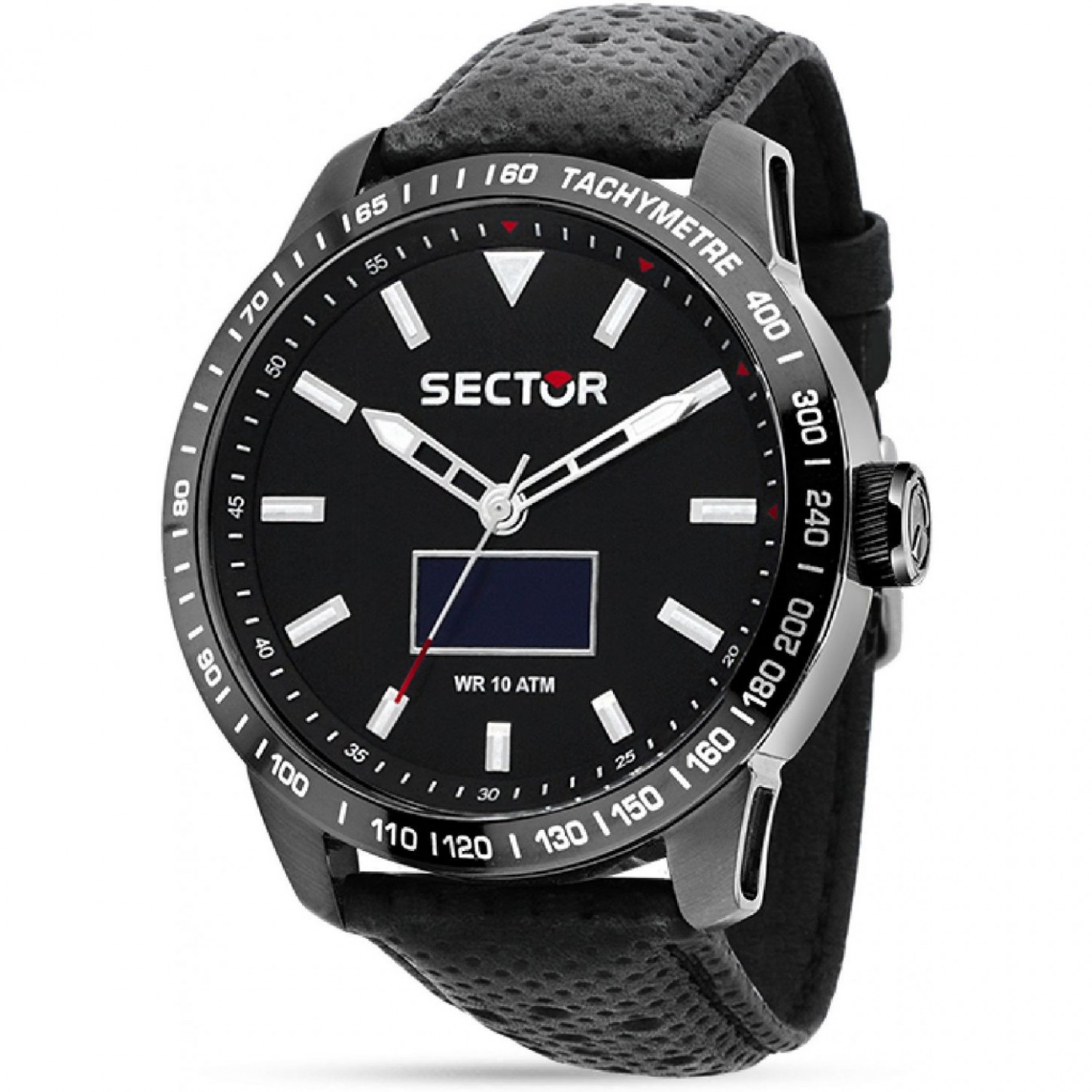 SECTOR 850 Smart Watch Black Leather Strap